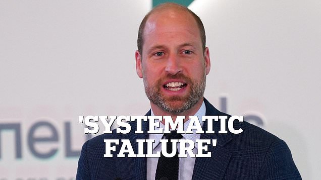Prince William brands homelessness a 'systematic failure'
