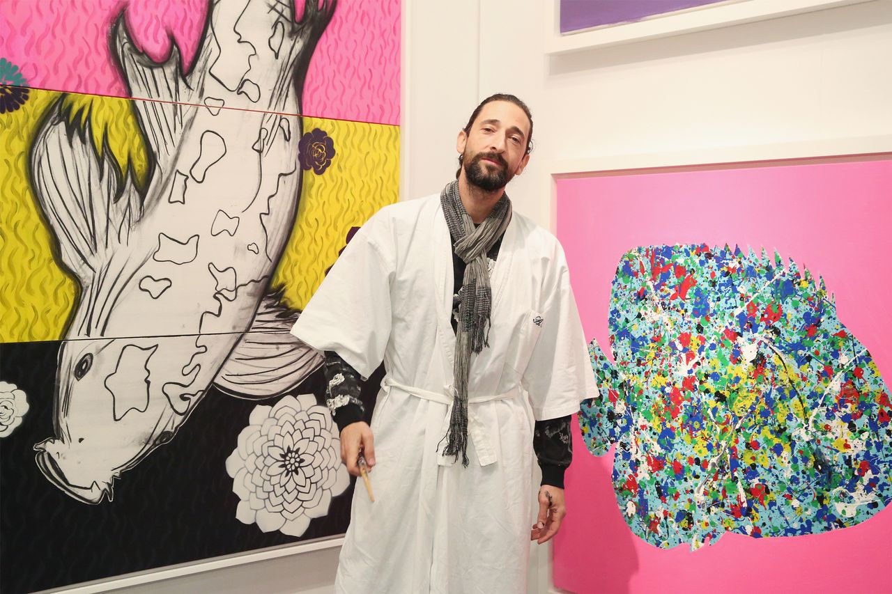 2-time Oscar winner Adrien Brody made a mural for his buddy's fast-food ...