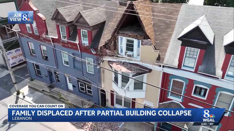 Partial building collapse in Lebanon leaves multiple people displaced
