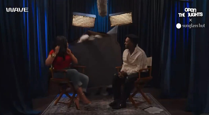 Tisha Campbell screams after being startled by a man who jumped out of ...