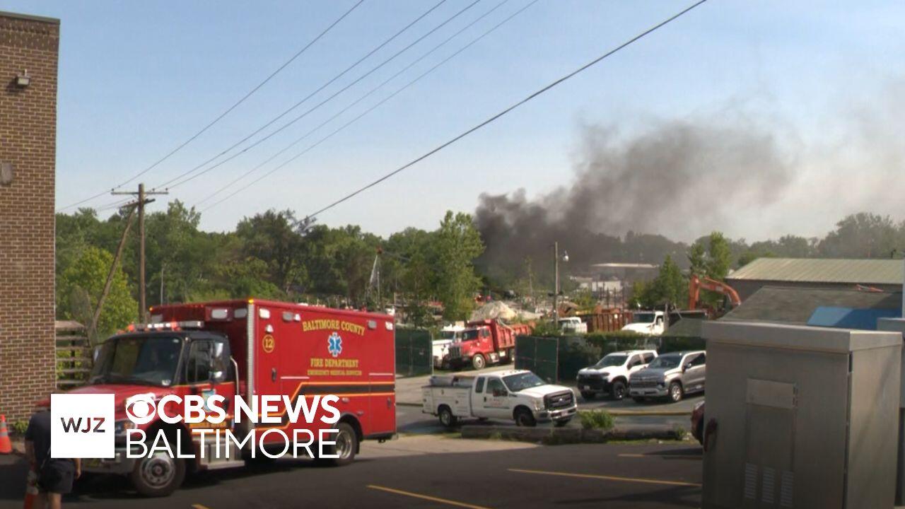 Baltimore County firefighter hospitalized battling fire in hot weather