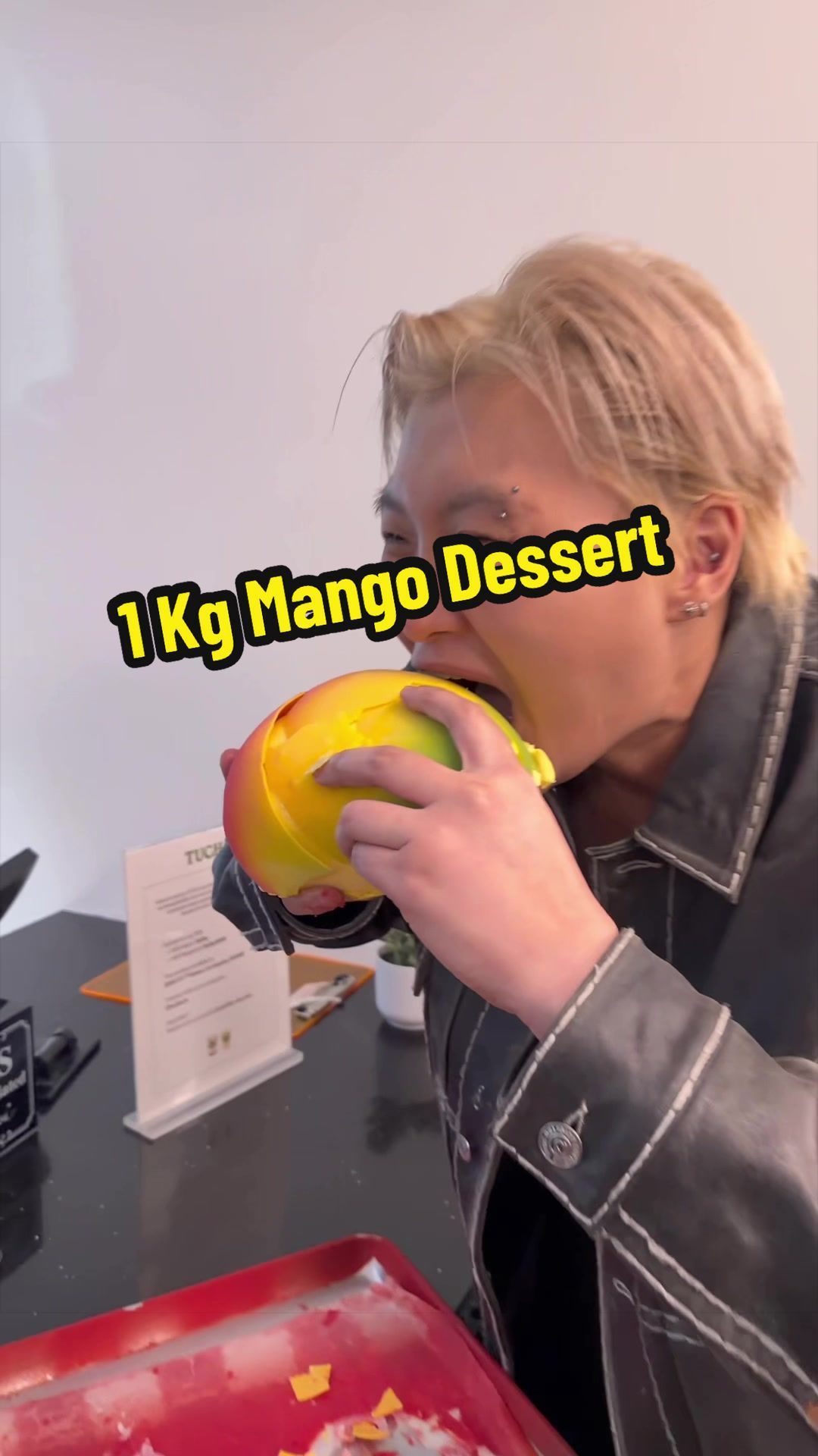 Midnight snack at Tucha trying the viral 1kg Mango Mama dessert