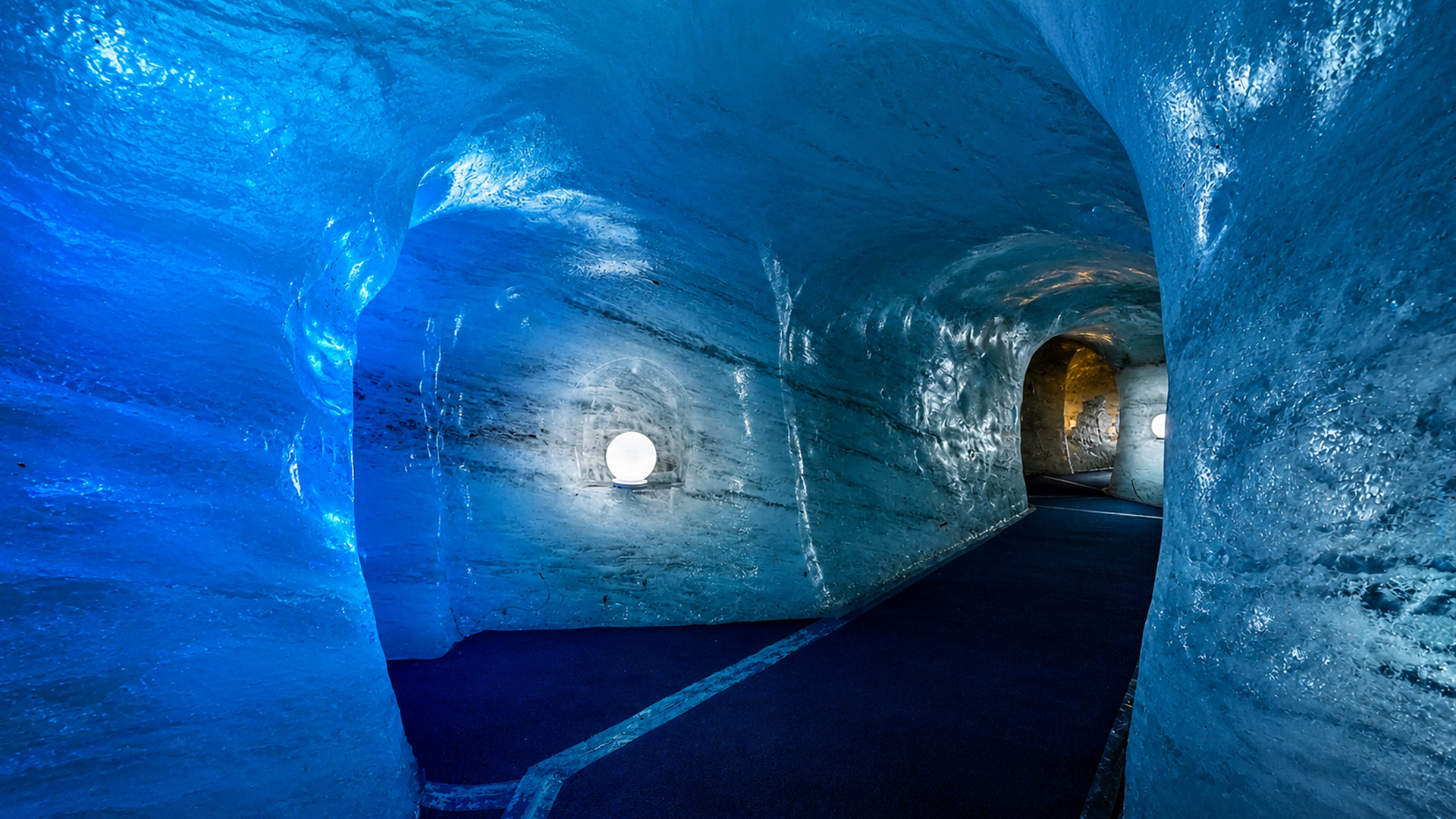 Explore the ice cave beneath Mont Blanc France (4K)