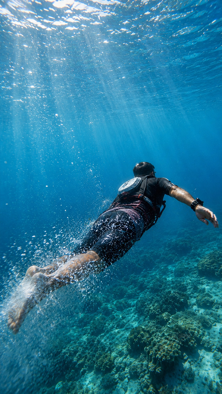 Underwater jetpack turns swimming into flight