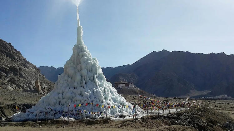 Sonam Wangchuk's 'ice stupa' is saving Ladakh from a water crisis—here ...
