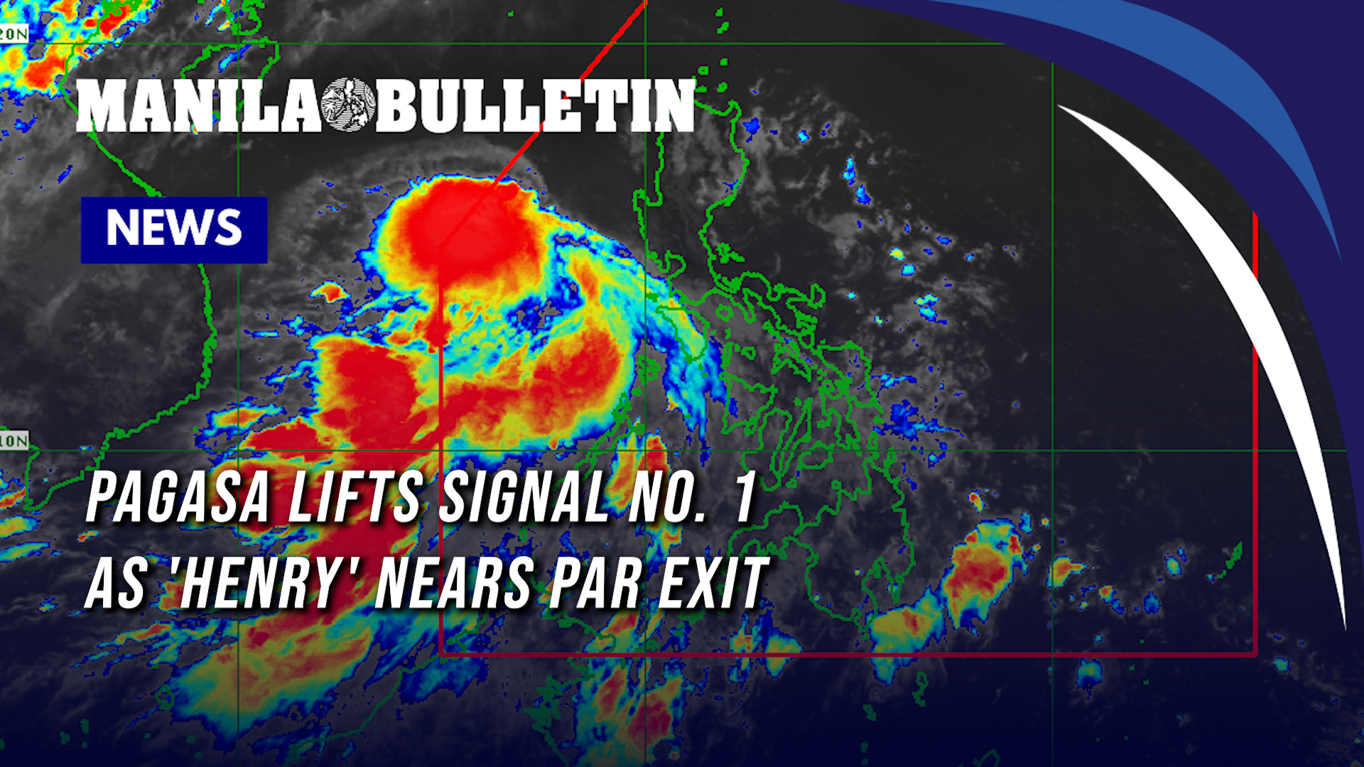 PAGASA lifts signal No. 1 as 'Henry' nears PAR exit