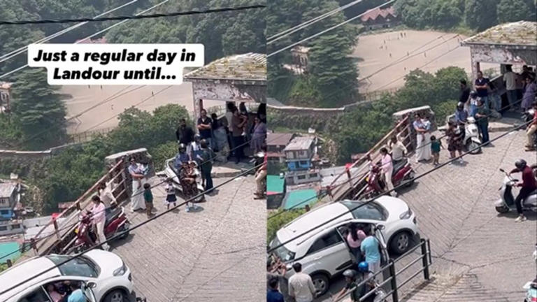 Uttarakhand viral video: Driver gets stuck on Landour hairpin bend ...