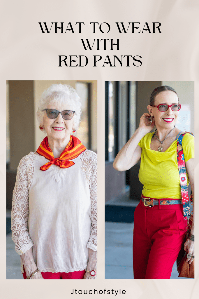 What to wear with red pants: Two easy outfit formulas