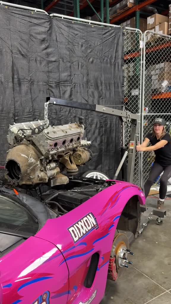 Inside the LS1 removal process on a C5 Corvette