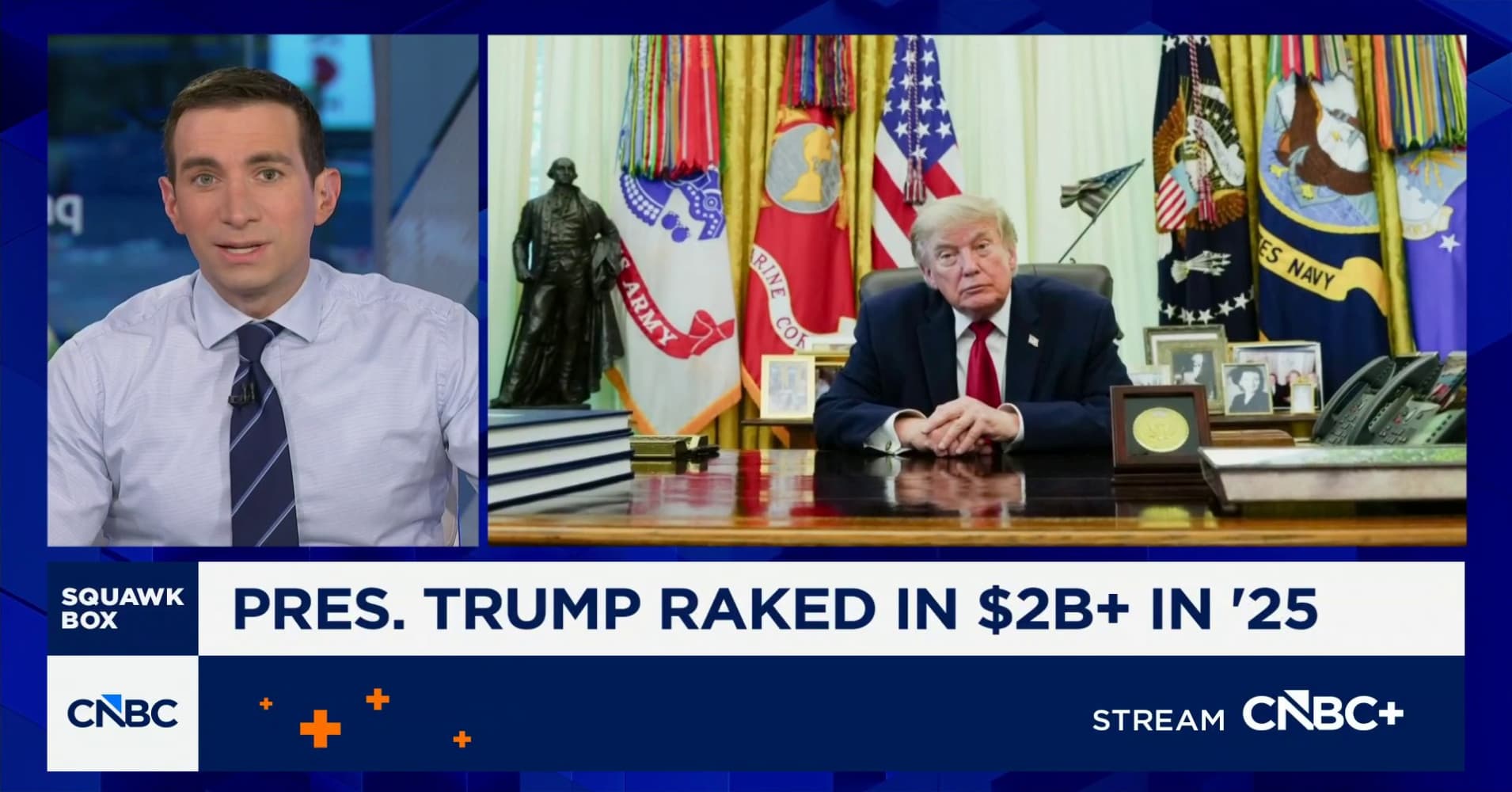 President Trump raked in at least $2 billion in 2025