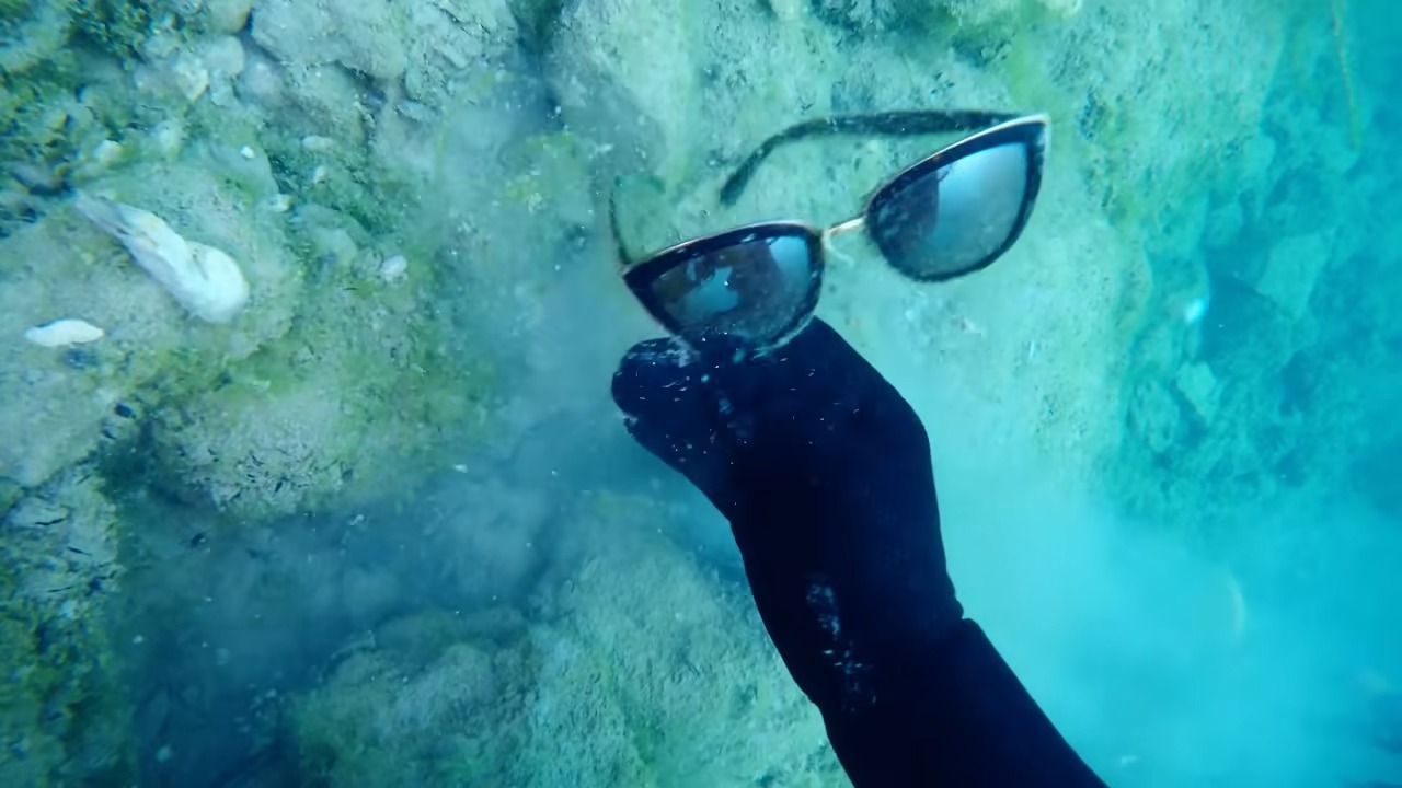 When the holiday crowd left, the river was packed with sunglasses ...