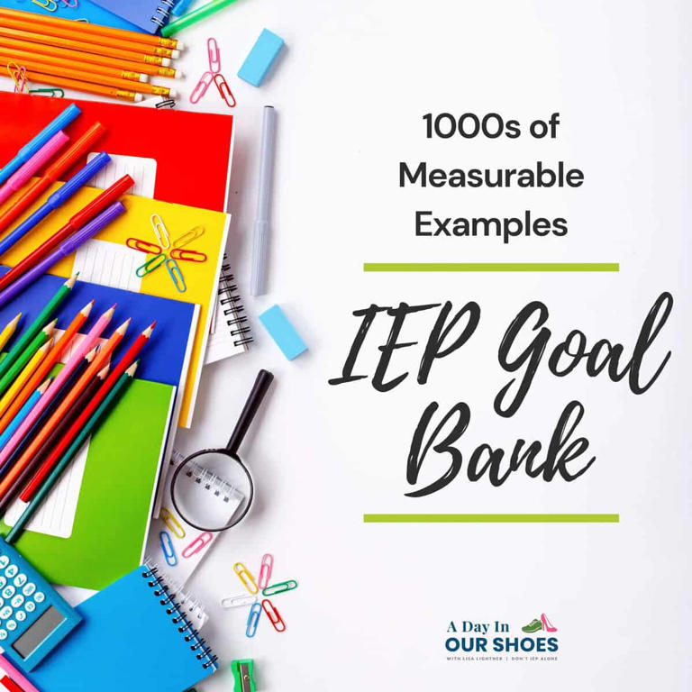 Free IEP goal bank (PDF) with 1000+ measurable IEP goals and objectives ...