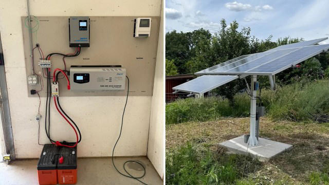 He built a starter solar array for his shop, then one string began ...