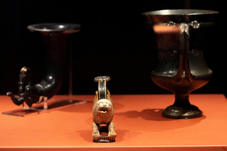 Italy puts ancient Etruscan tomb paintings worth millions on display in ...