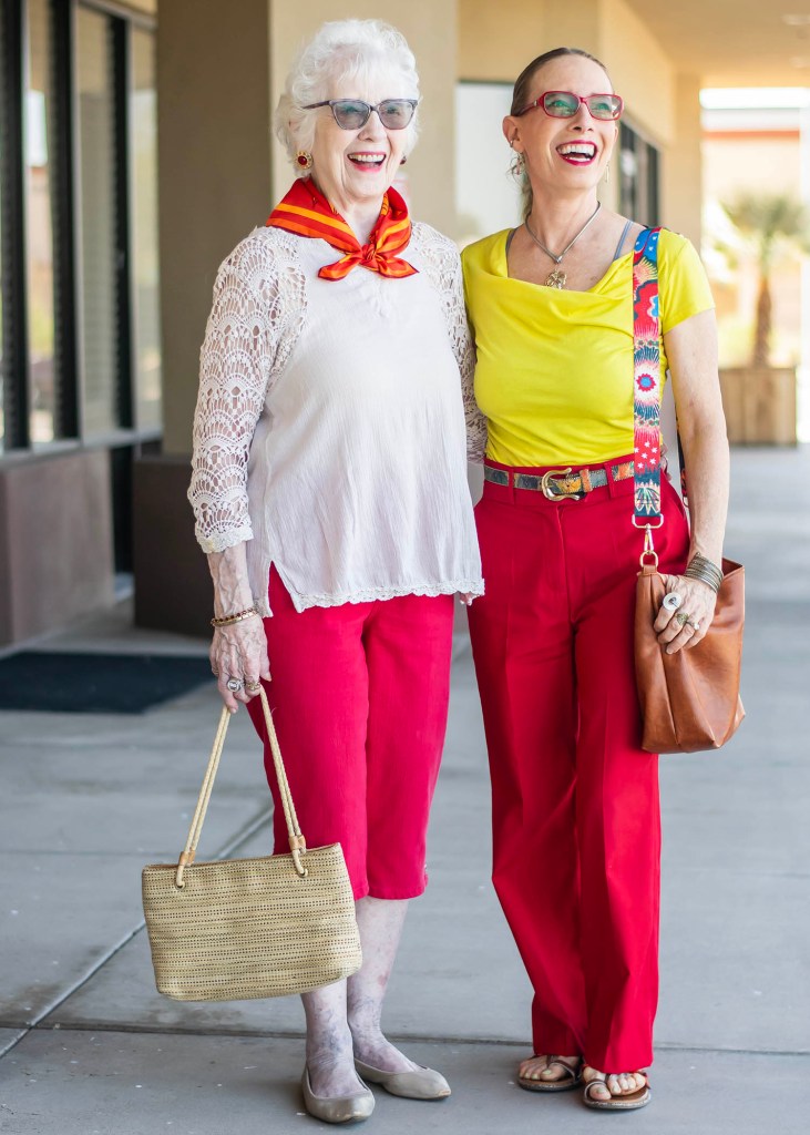 What to wear with red pants: Two easy outfit formulas