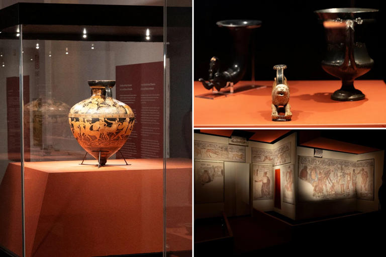 Italy puts ancient Etruscan tomb paintings worth millions on display in ...