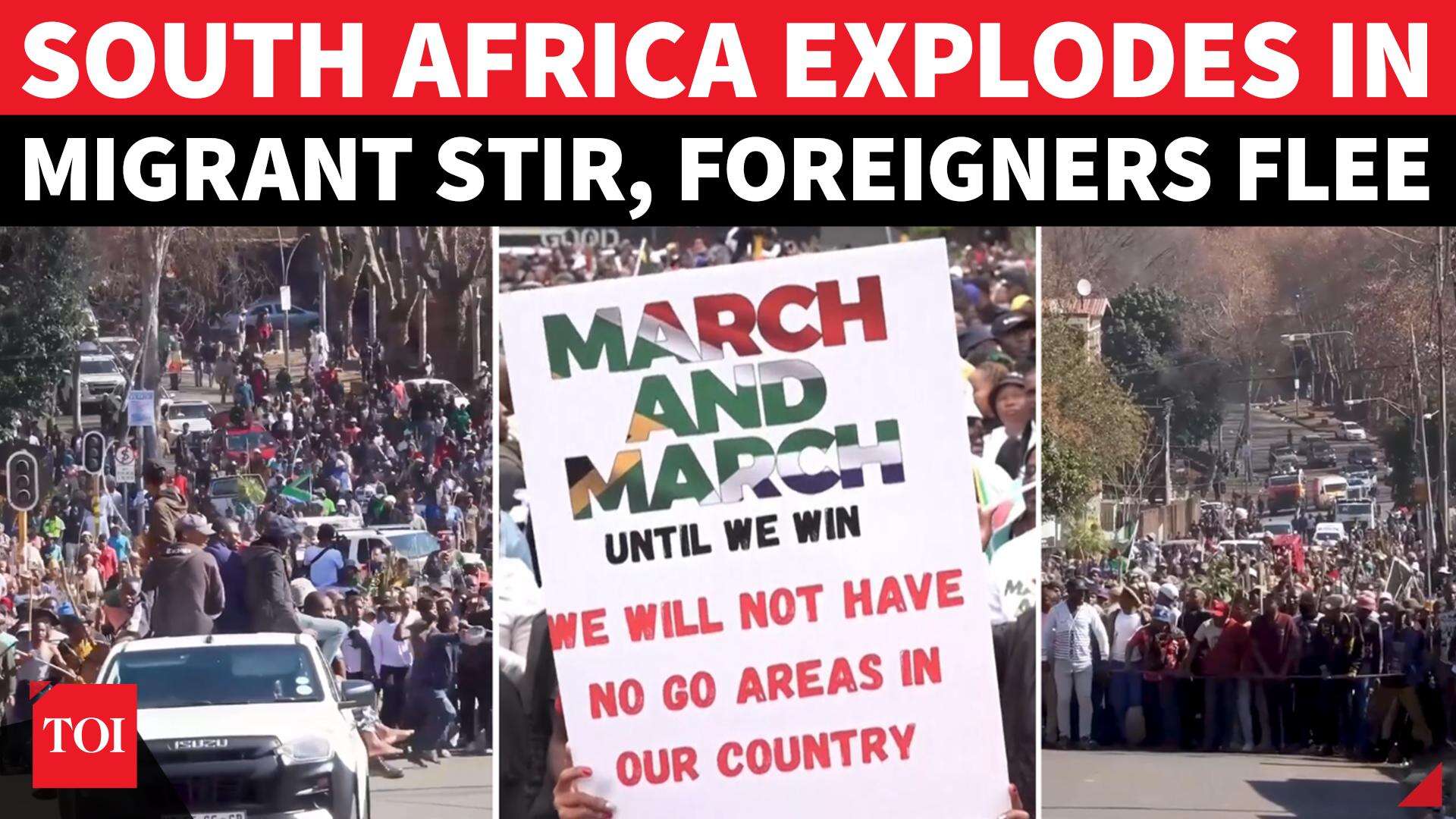 Dramatic scenes on cam: Foreigners flee South Africa as Johannesburg ...