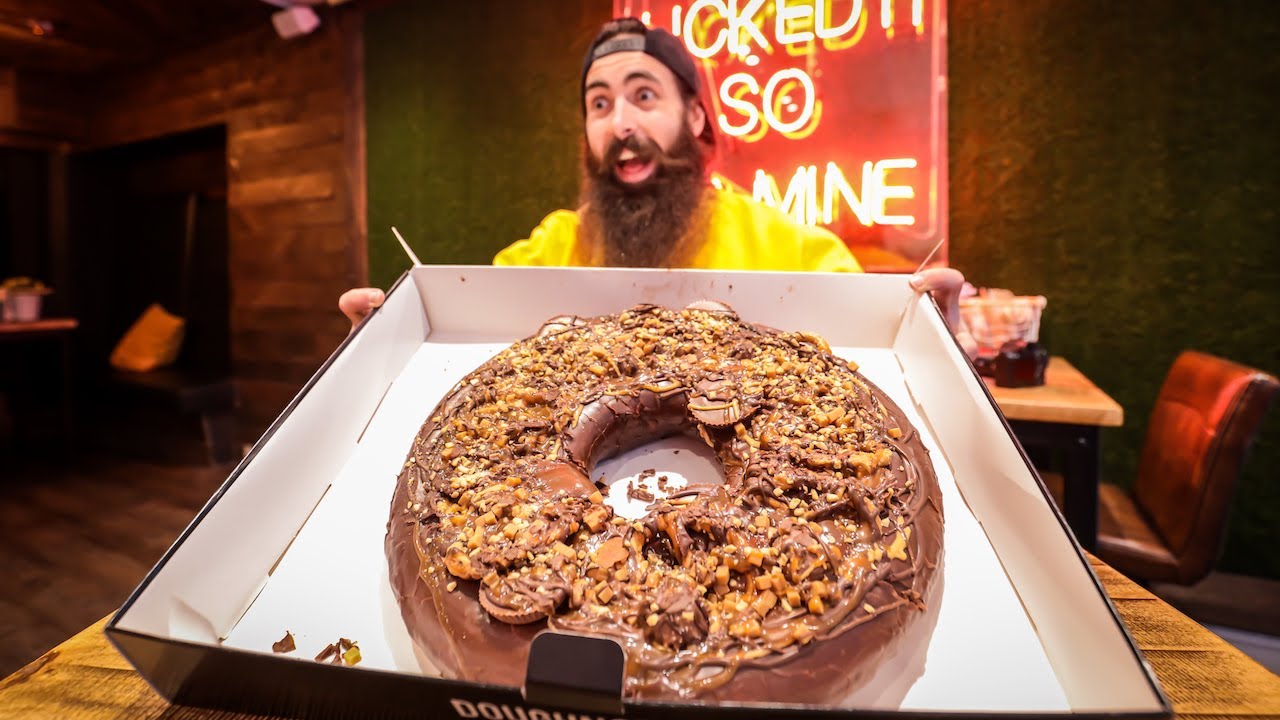 Eating Britain’s biggest donut | First restaurant challenge in ages ...