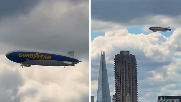 Goodyear blimp seen over London for first time since 2022