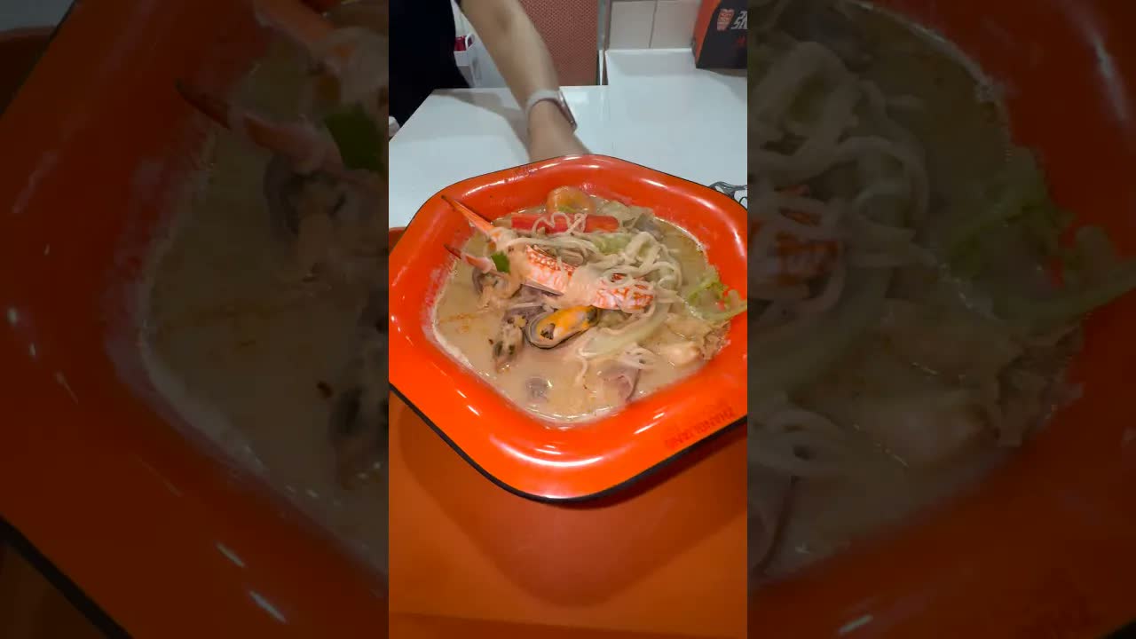 The bowl looked amazing - but the spicy ramen caught him off guard