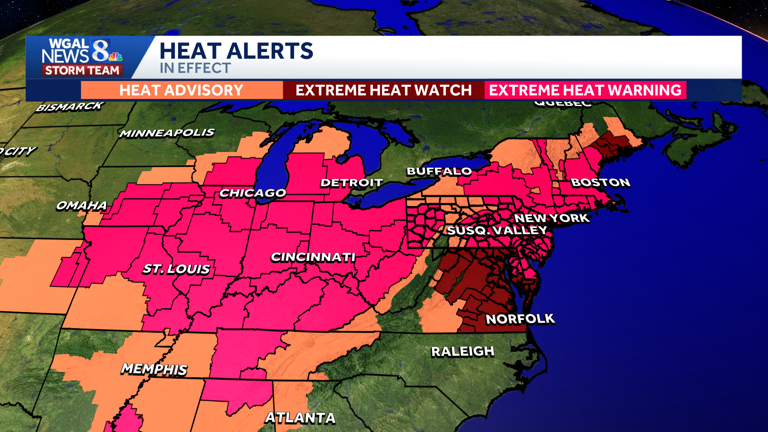Alert day | Near-record heat, high humidity to impact holiday week ...