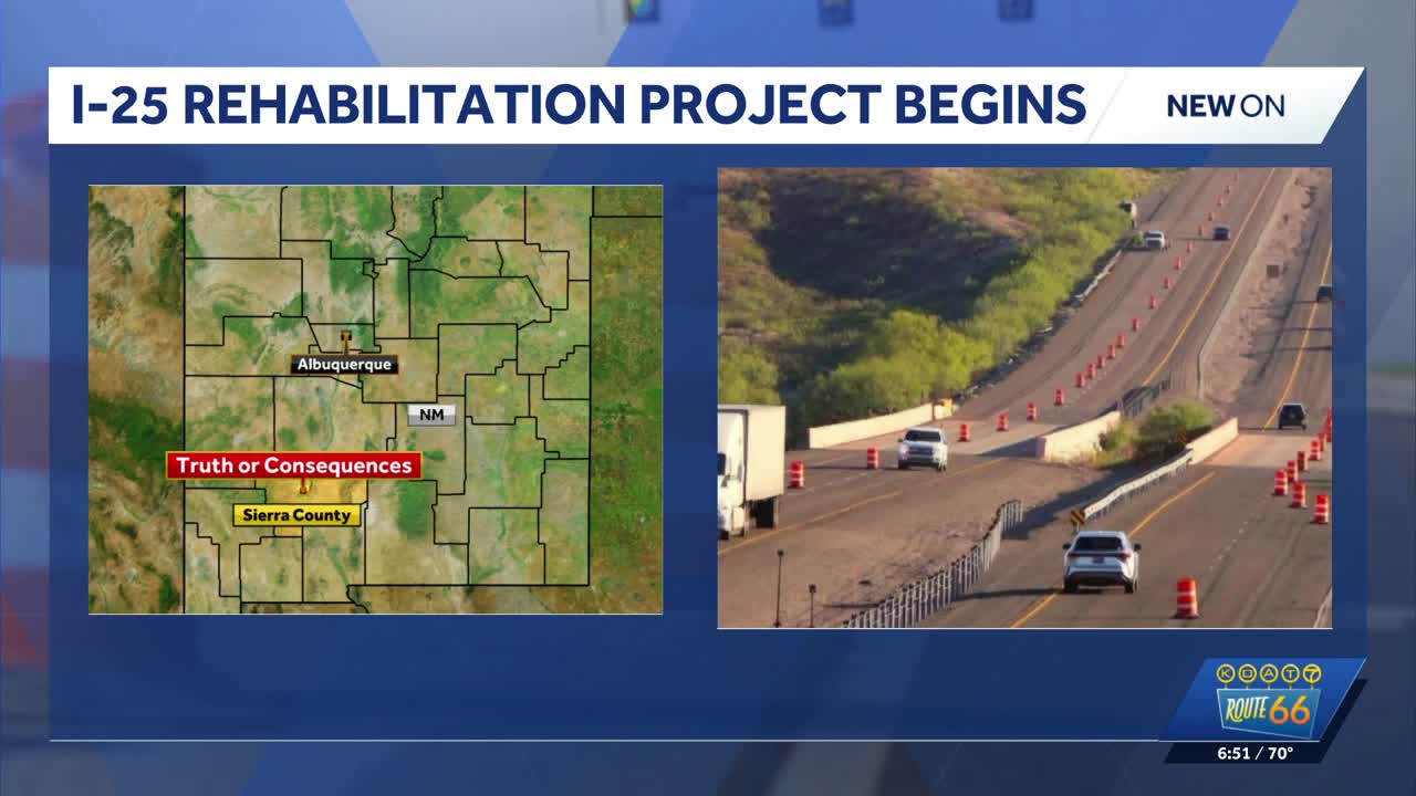 Road project on I-25 near T or C