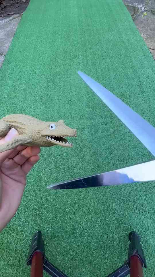 Watch the crocodile blow the explosive finale