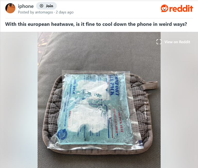 User cools down iPhone during heat wave—then gets hard lesson: 'Ruined'
