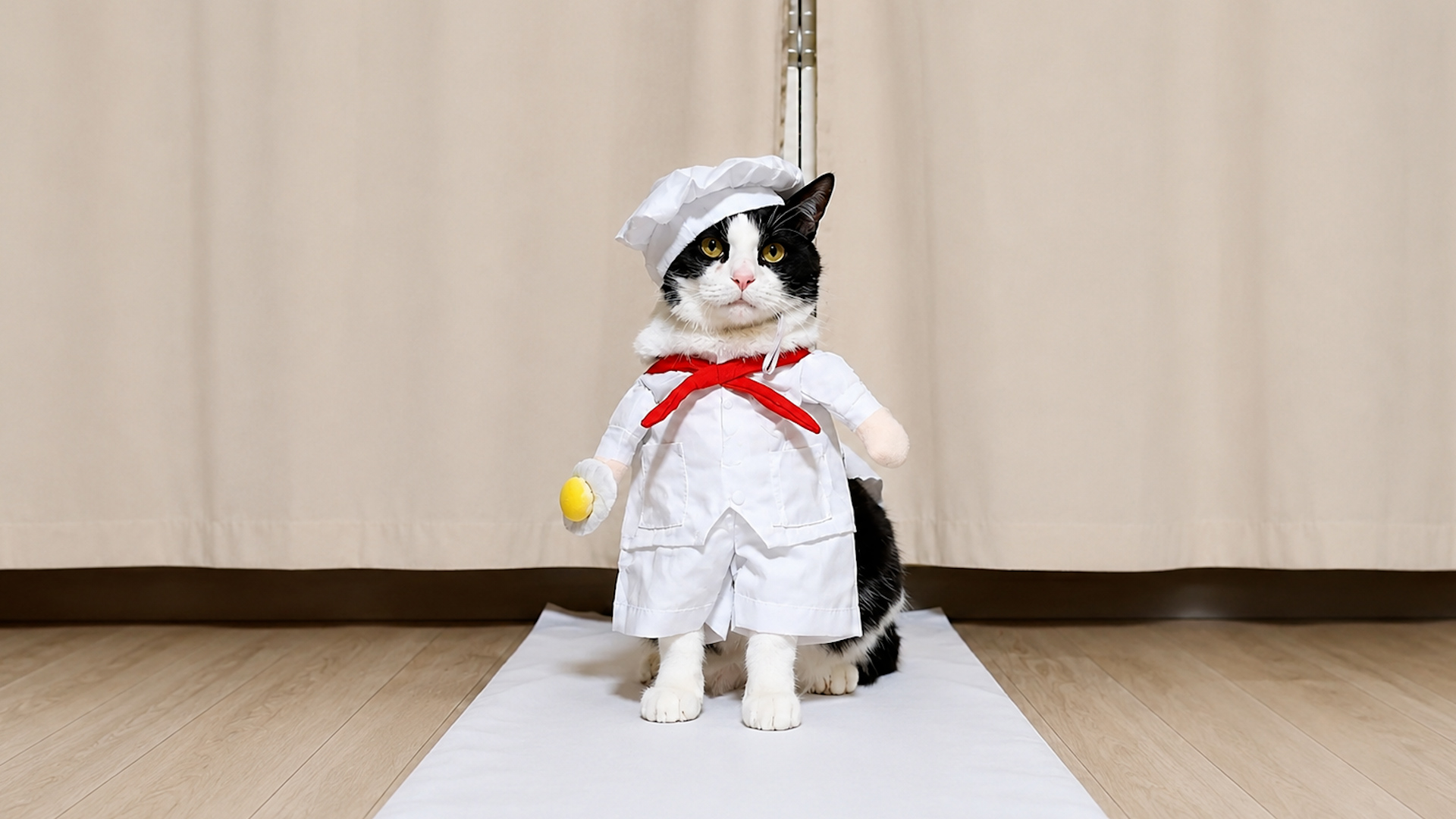 The cutest cat chef is back