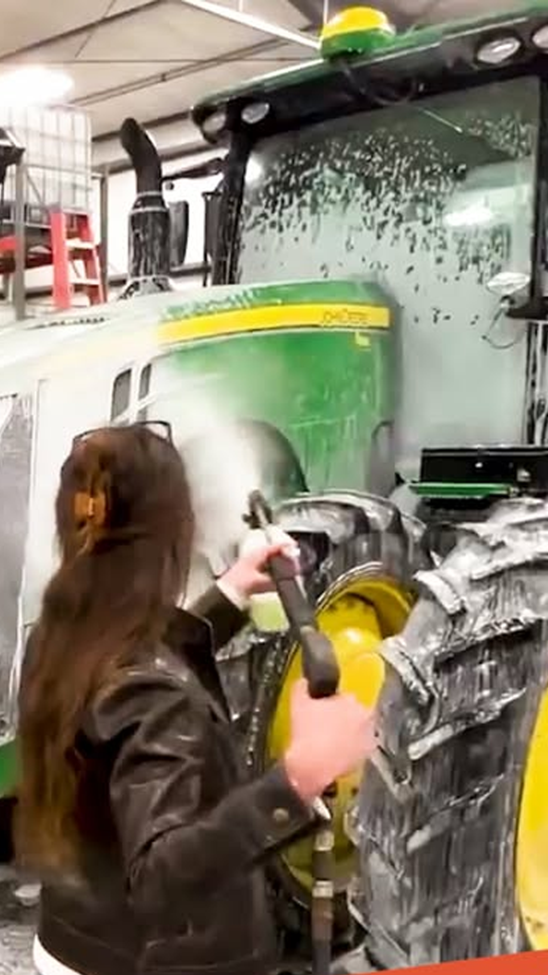 Bath time for my tractor