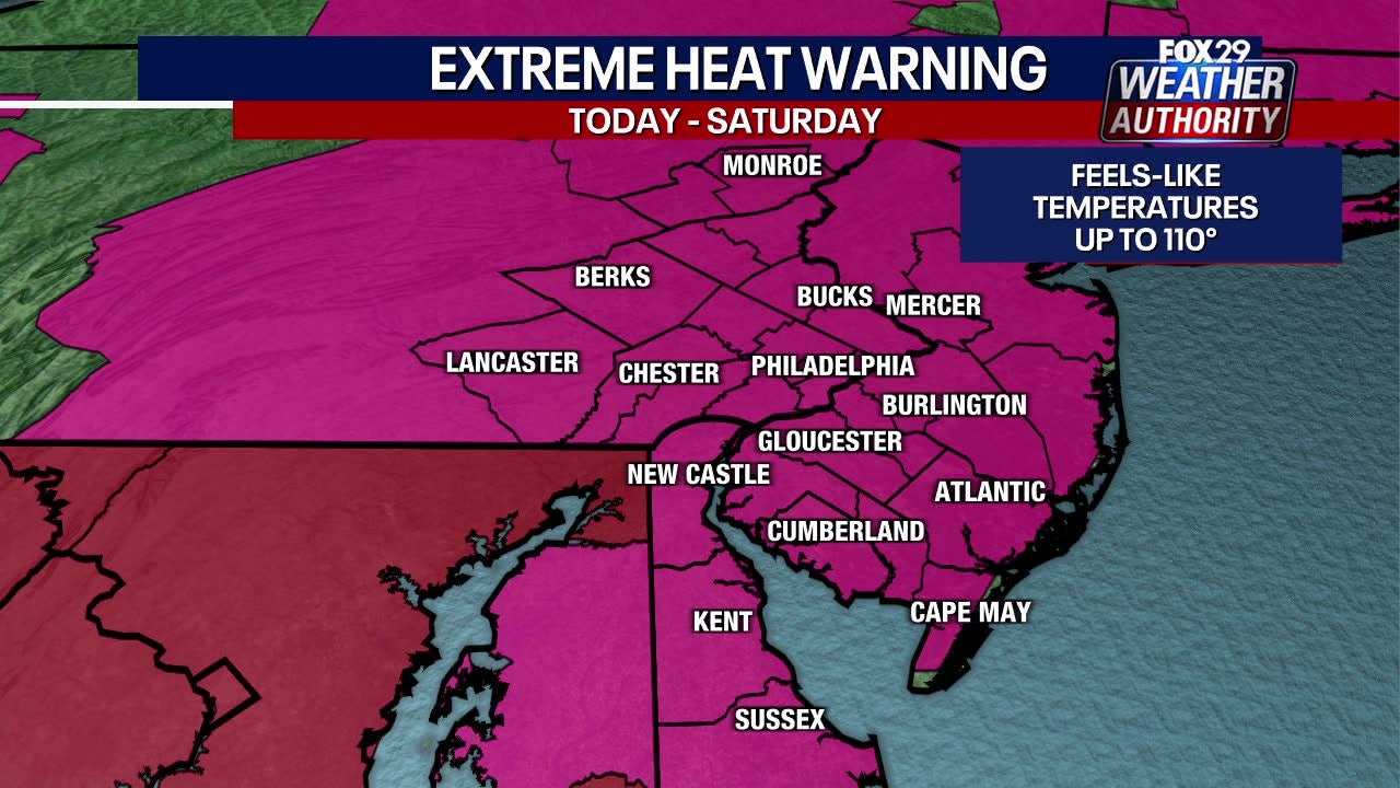 Extreme heat warning in effect as Philadelphia prepares for triple ...