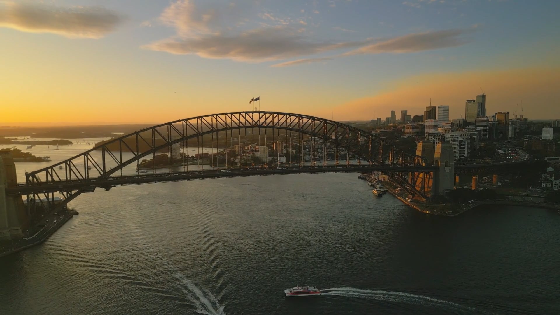 Sydney Harbour Bridge Australia: Drone footage of the iconic coathanger