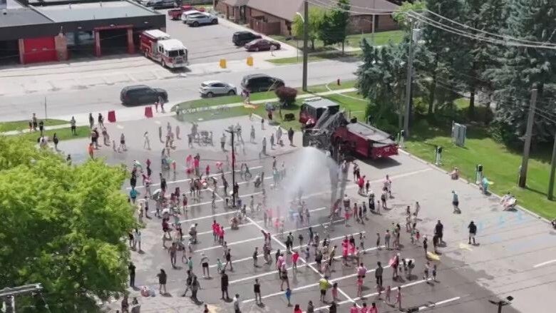 Spray Day fun hosted by South Lyon Fire Department