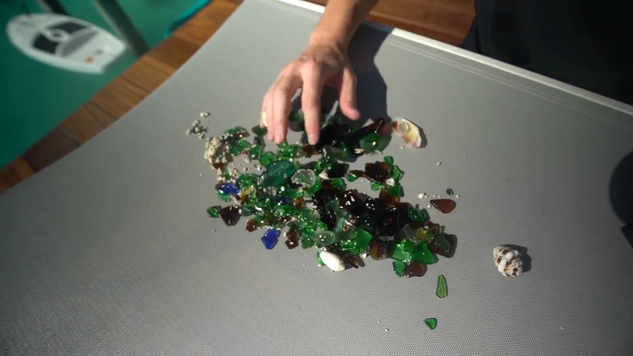 Be aware of what the ocean does to trash - it can turn broken glass ...