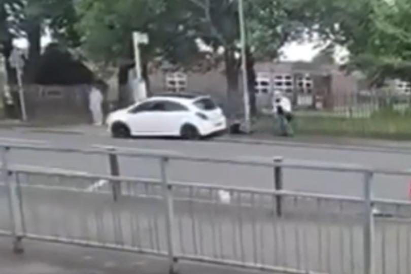 Chilling murder bid footage as crazed driver mows down woman at bus stop