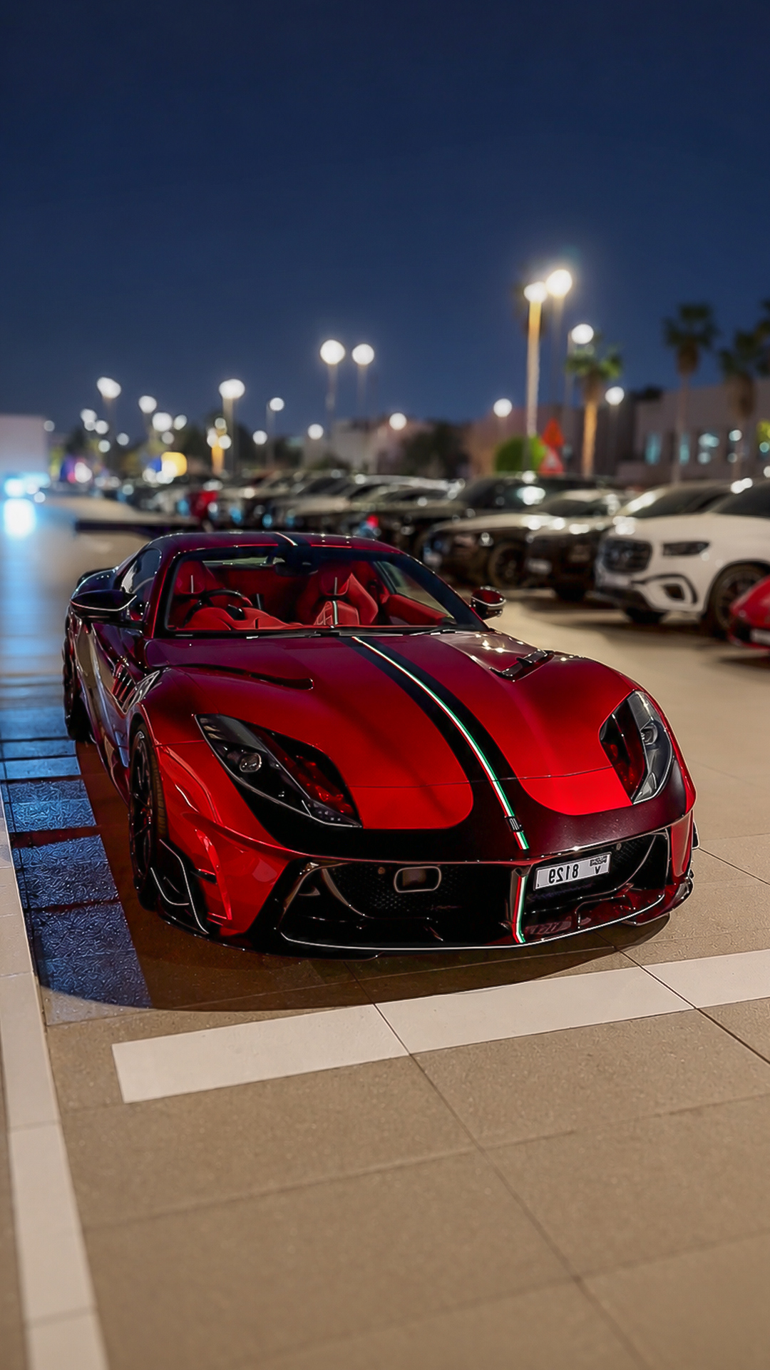 Mansory Ferrari F12 wearing a deep red exterior