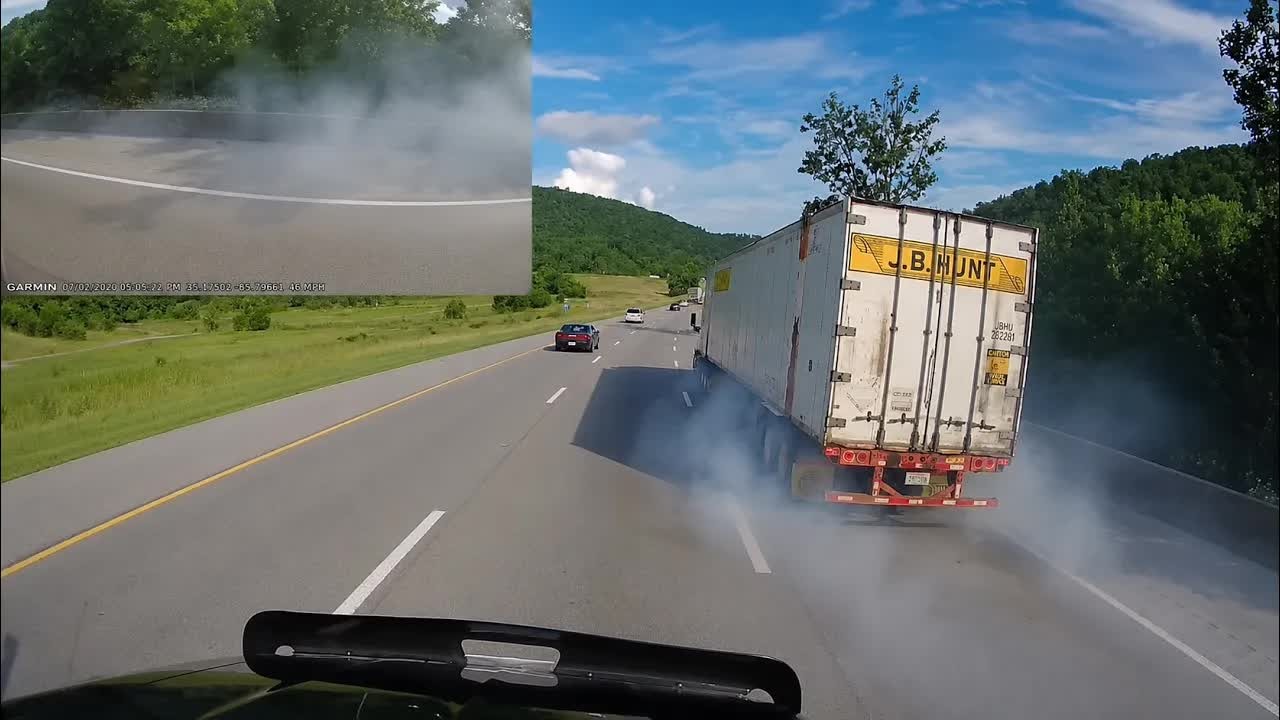 Watch how a truck’s brakes caught fire on a steep grade - and the ...