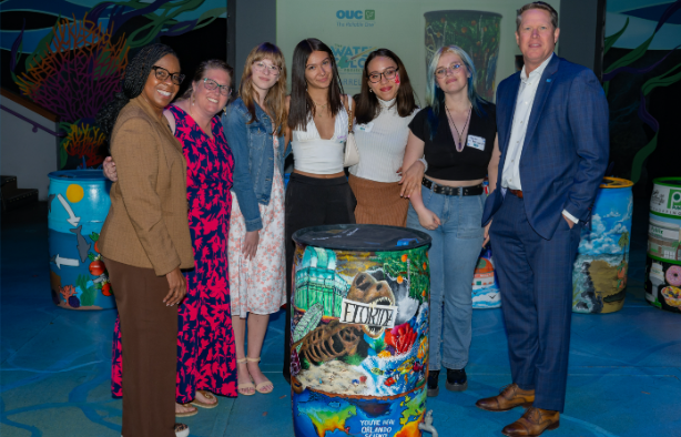 Water color project | Orange County students turn rain barrels into art ...