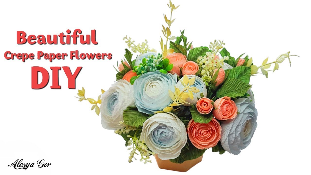 DIY paper flower birthday gift idea