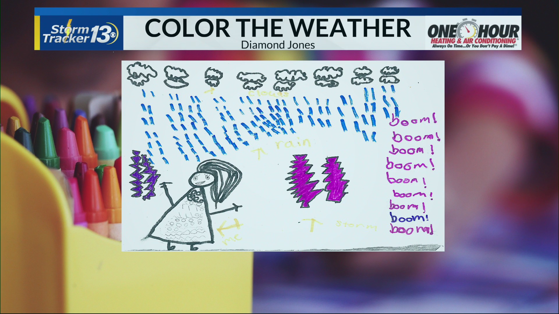 Color the weather: Diamond Jones