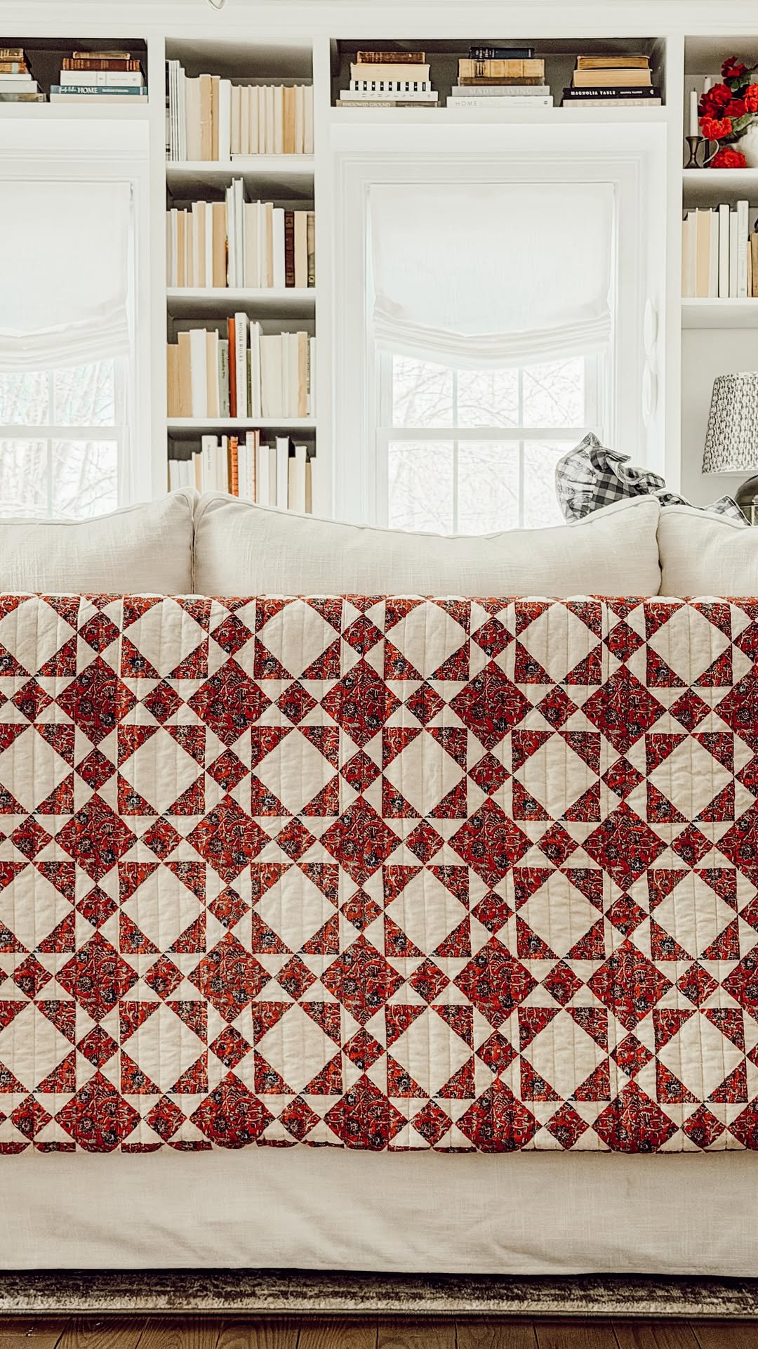 Simple decor upgrade with a stunning patchwork quilt