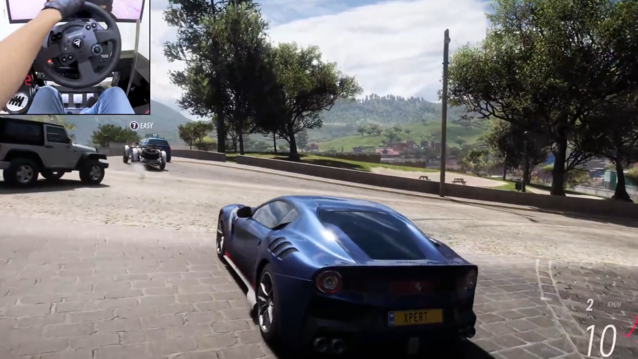 Pushing the Ferrari F12 TDF to the limit in Forza gameplay
