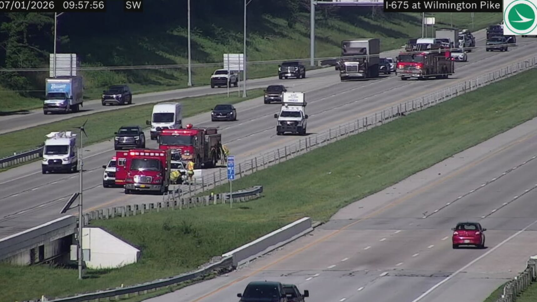 Police, medics respond to crash on I-675 NB near Montgomery/Greene ...