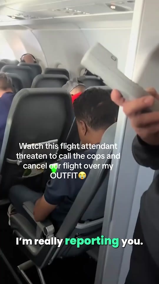Flight attendant tried to kick her off the plane because of her shorts