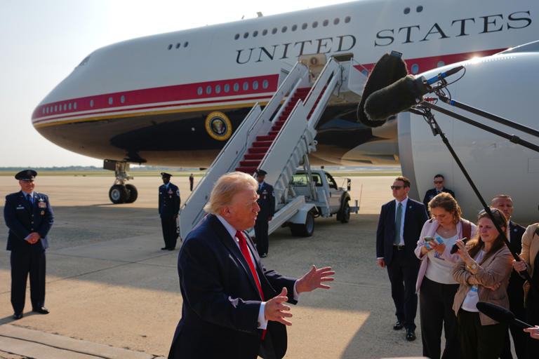 Retrofitted Qatari jet takes flight as Air Force One for Trump's trip ...