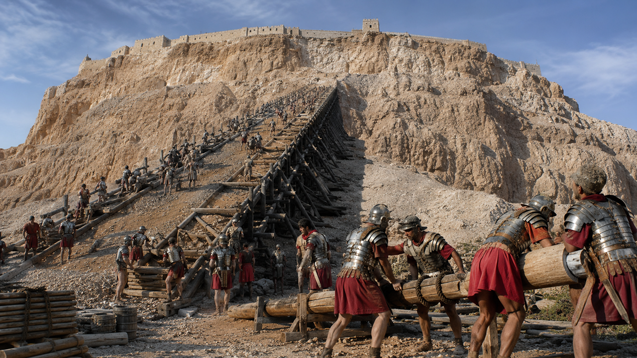 Masada, the desert fortress that defied Rome and the siege ramp that ...