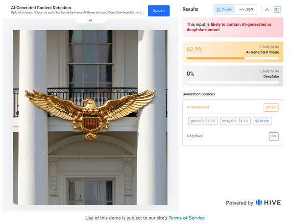 Did Trump hang golden eagle decoration on White House balcony?