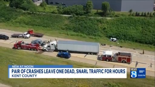 MSP: Crashes around US-131/M-6 interchange leave 1 dead, snarl traffic ...