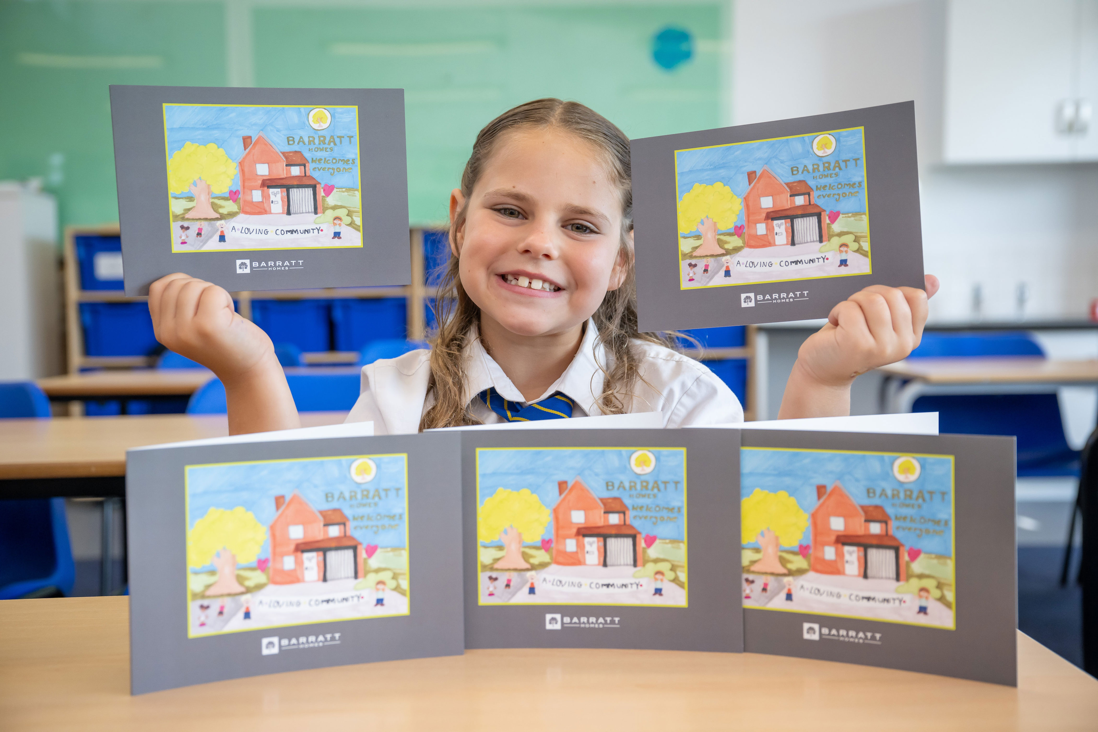Northampton pupil's greetings cards welcome residents to new neighbourhood