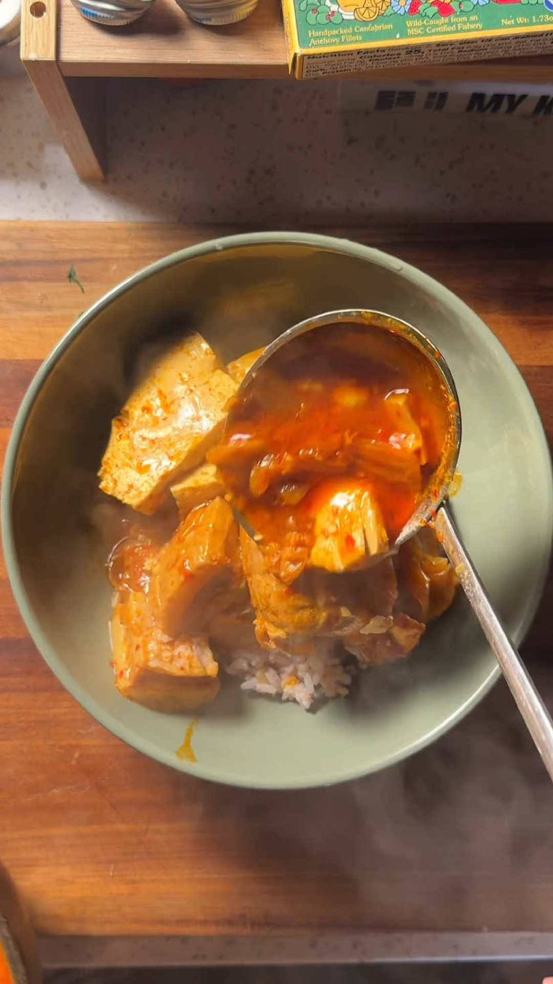 Kimchi braised pork belly made simple